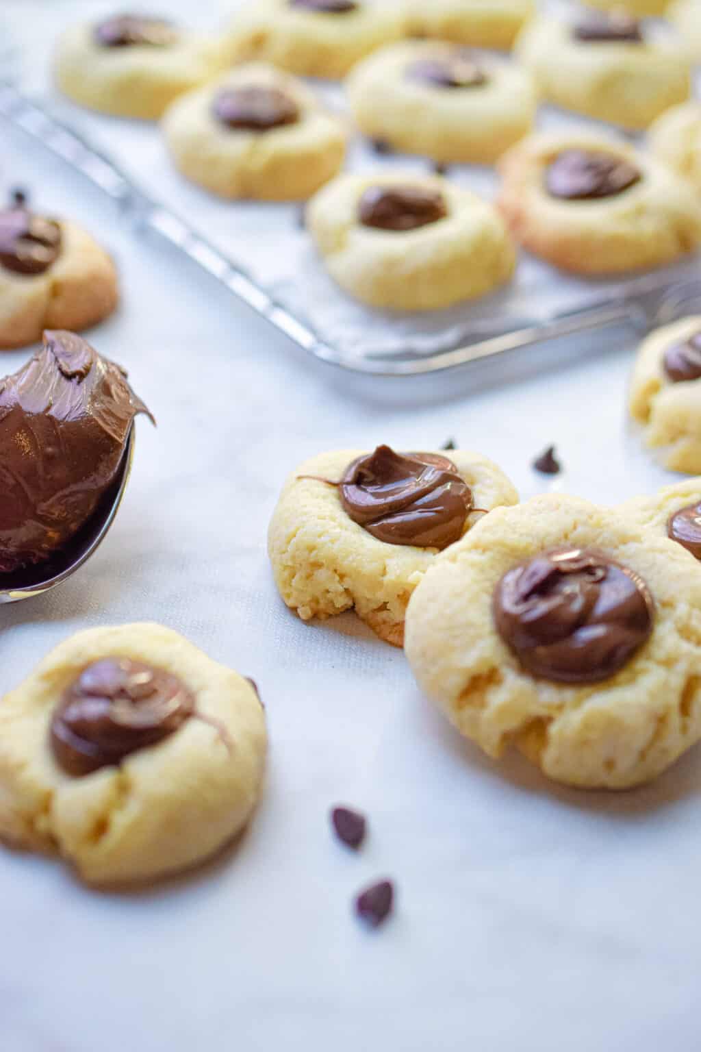 Chewy Nutella Thumbprint Cookies - Lynn's Way of Life