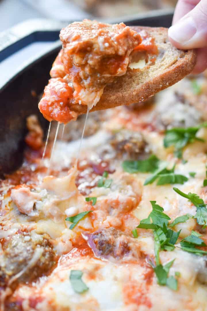 Cheesy Italian Meatball Sub Dip - Lynn's Way of Life