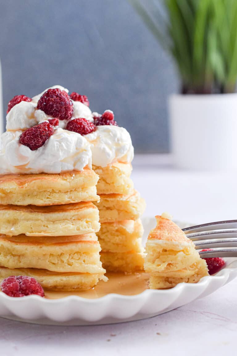 Fluffy Pancakes (With Self-Rising Flour!) - Lynn's Way of Life