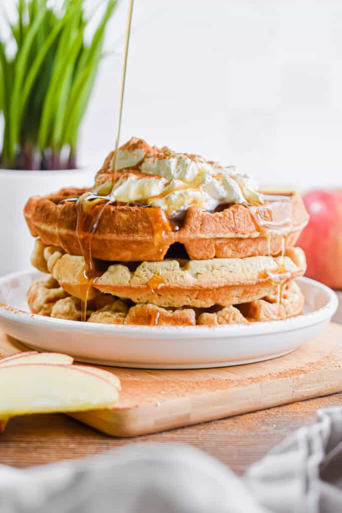 Easy Apple Cinnamon Waffles - Lynn's Way of Life
