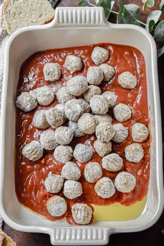 Cheesy Baked Spaghetti and Meatballs Recipe