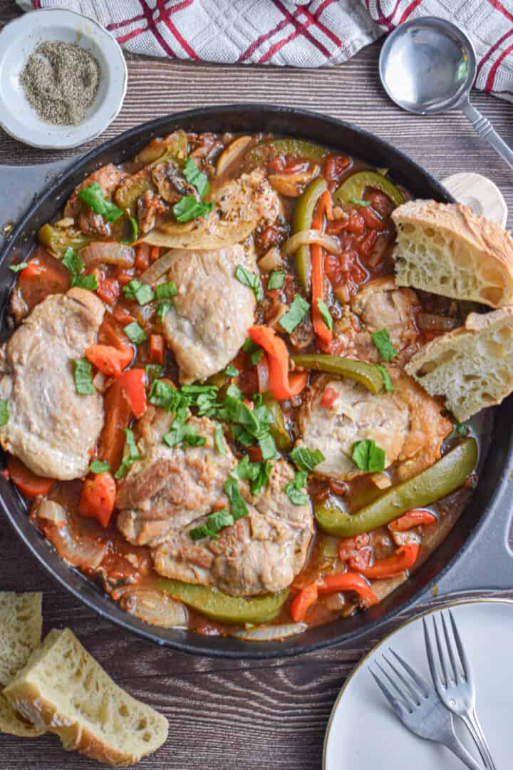 Easy Oven Baked Chicken Cacciatore - Lynn's Way of Life